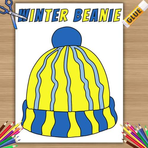 Winter Beanie Craft Activity | Cut & Paste Winter Hat Craft | Fine ...