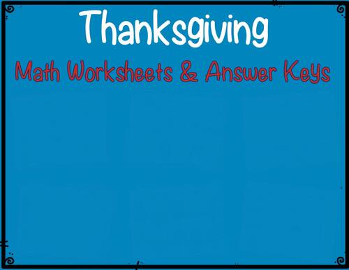 Thanksgiving Themed Kindergarten ELA and Math Worksheets | TPT