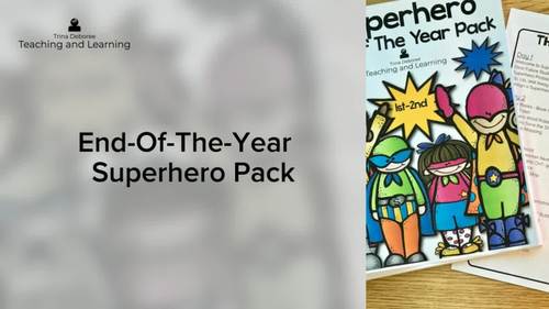 End of the Year Superhero Themed Unit for Primary Students | TpT