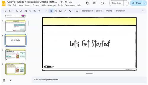 Grade 4 Probability Ontario Math Digital Slides | Worksheets | Assessments
