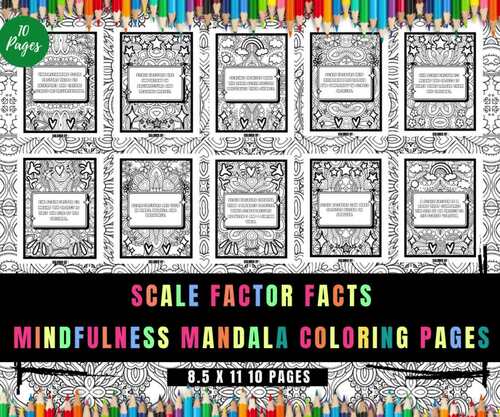 Scale Factor Facts Activities, Relaxing Mandala Coloring Pages, No Prep