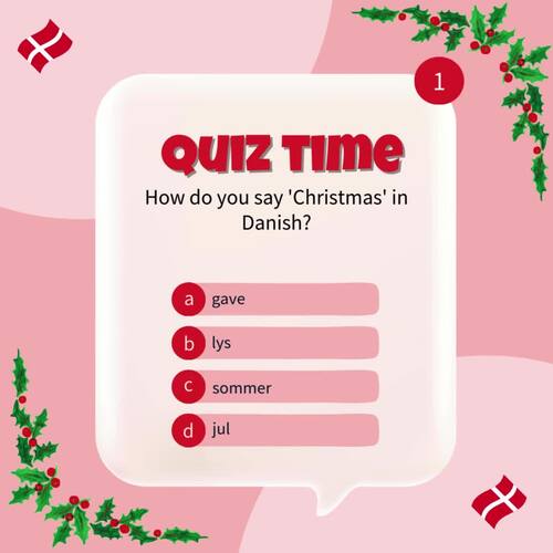 Danish Christmas Themed Quiz Game Activity by Worksheet Whisperer