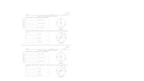 Arcs, Chords, & Sectors of Circle Assessment Bundle - 2 quizzes, 2 rev ...