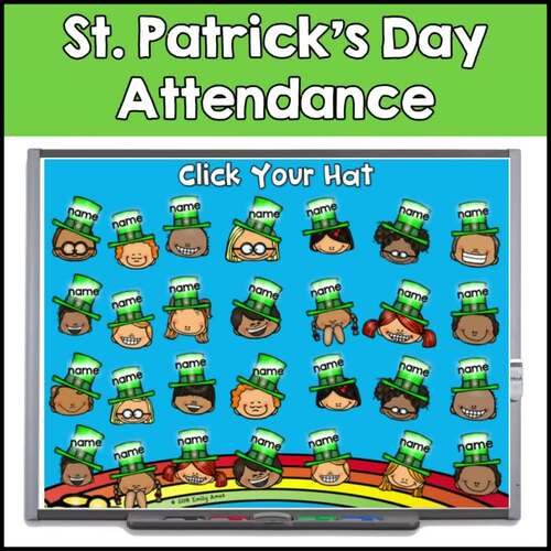 St. Patrick's Day Leprechaun Editable Digital Attendance PowerPoint ...