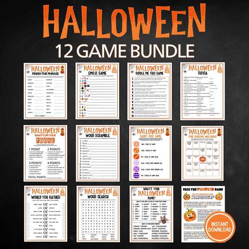 Classroom Halloween Games, Printable Halloween Activities, Halloween Trivia