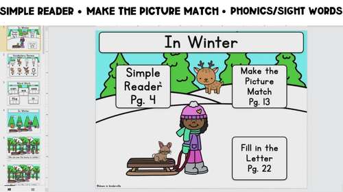 Digital Winter Emergent Readers | Distance Learning Google Seesaw
