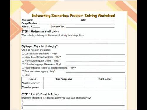 Networking Scenarios: Problem-Solving Activity | Career Readiness
