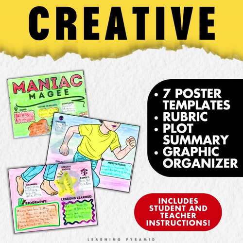 Maniac Magee Biography Poster Characterization Activity Character Novel ...