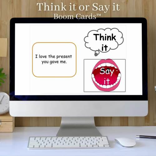 Think it or Say it - Boom Cards™ Speech Therapy Distance Learning