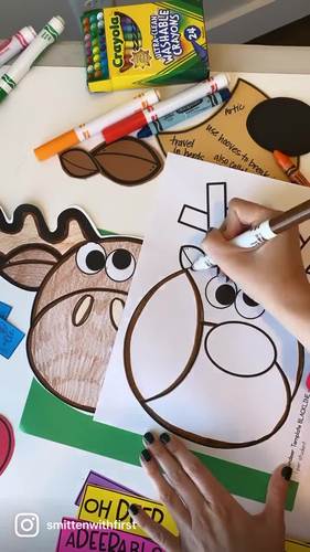 Reindeer Caribou Moose Christmas Holiday Compare Contrast Kindergarten ...