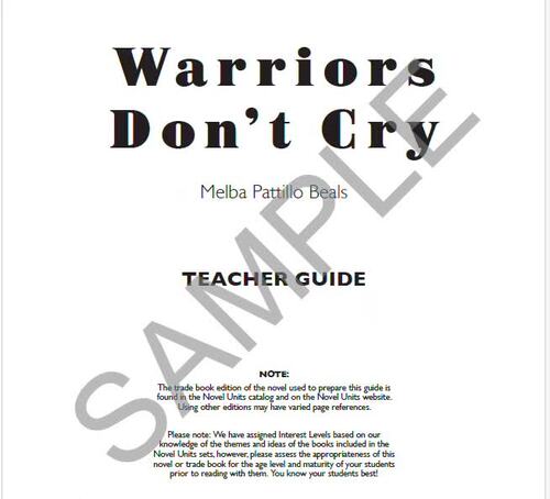 Warriors Don't Cry Novel Units® Teacher Guide Novel Study | TPT