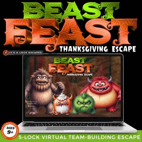 Thanksgiving Digital Escape, Beast Feast, Middle and Elementary Escape Room