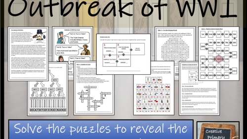 Outbreak of the First World War Escape Room Activity | TPT