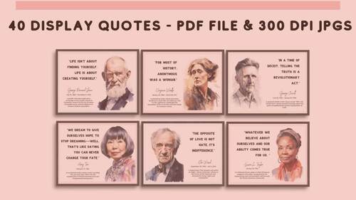 March is Reading Month Author Quotes Bulletin Board Decor Middle-High ...