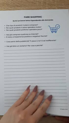 SCRIVERE – 10 writing prompts in Italian (intermediate - B1) | TPT