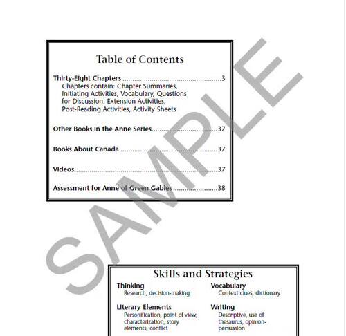 Anne of Green Gables Novel Units® Teacher Guide Novel Study | TPT