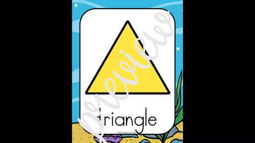 2D and 3D Shape Posters Under the Sea Ocean Theme Classroom Decor Set 5