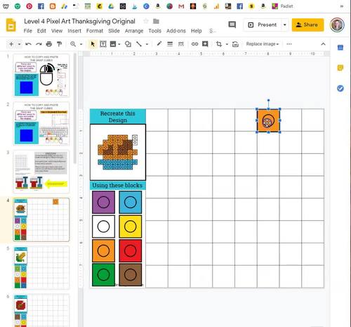 Thanksgiving Digital Pixel Art STEM Challenges by Brittany Washburn