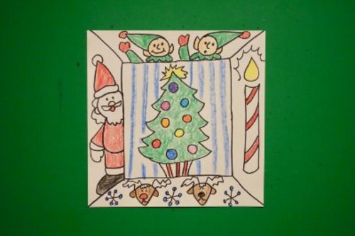 Let's Draw a Christmas Square! by Patty Fernandez Artist | TpT