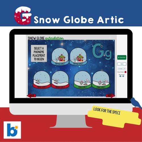G Sound Snow Globe Winter Speech Articulation Activity - Digital ...