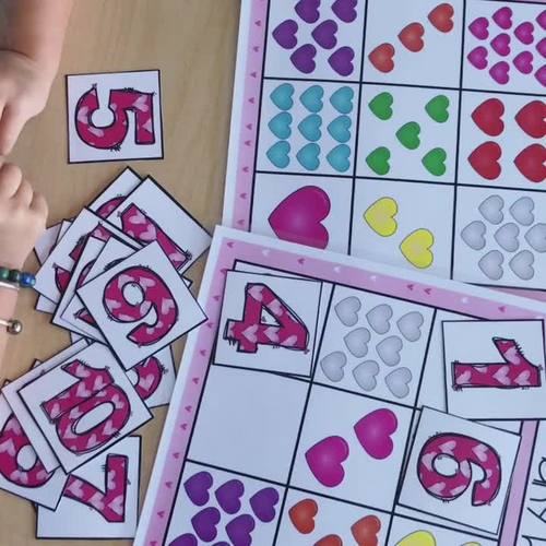 Valentine’s Heart counting by Alli's Preschool Adventures | TpT