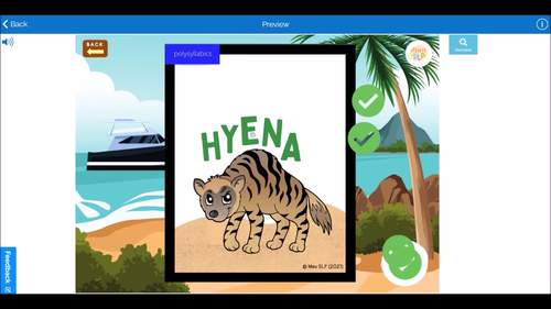 Apraxia Word Kit: Simple Polysyllabic Words Boom Cards™ for Speech Therapy