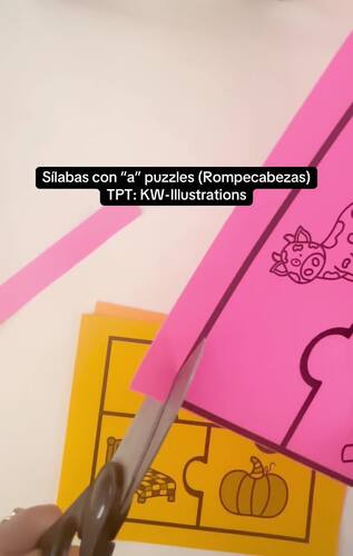 Spanish Phonics Puzzle Bundle – Sonidos Iniciales & Sílabas a/e/i/o/u ...