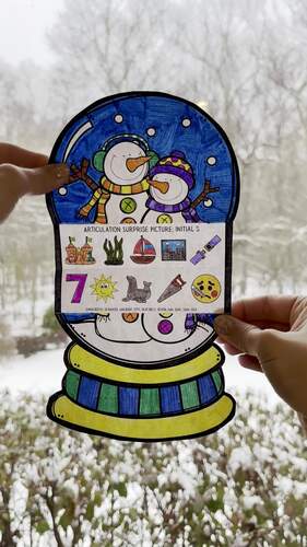 Winter Articulation Folding Surprise Craft - January by Jennie's Speech ...