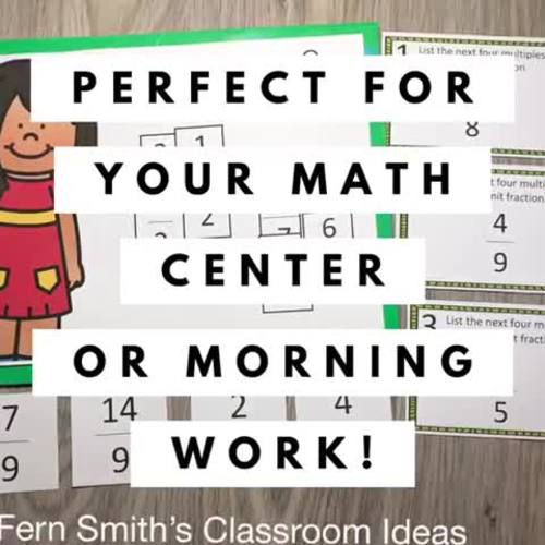 Multiples of Fractions Bundle by Fern Smith's Classroom Ideas | TPT