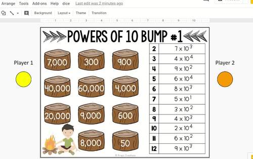 Place Value and Algebra Digital and Printable Bump Games - 5th Grade Math