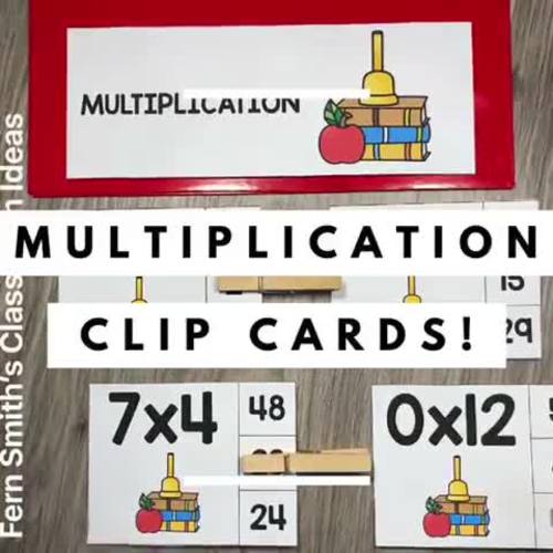 Multiplication Clip Cards by Fern Smith's Classroom Ideas | TPT