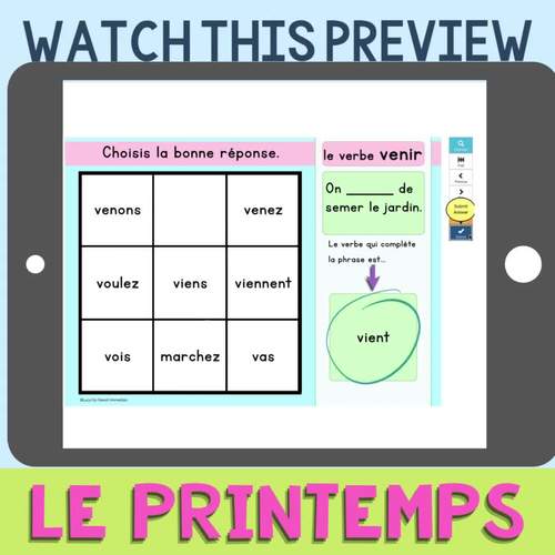 Le verbe VENIR au présent de l’indicatif | French Verbs Image Reveal ...