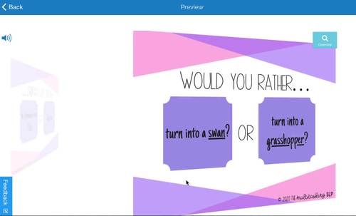 Would You Rather Questions- /S, Z/ | Speech Therapy | Boom Cards ...