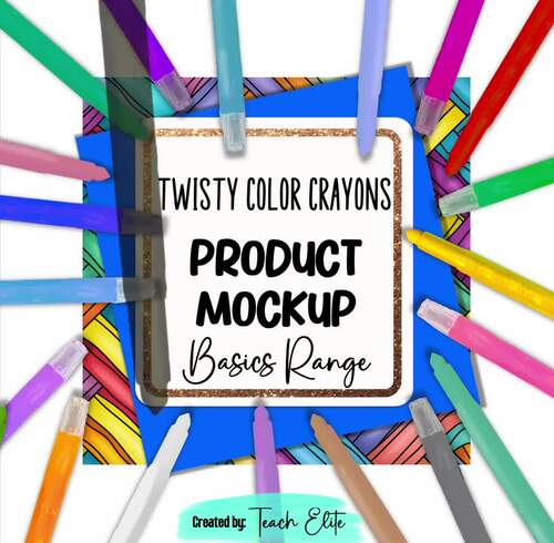 Twisty Crayons mockup set MOVEABLE Mock-up png images by Teach Elite