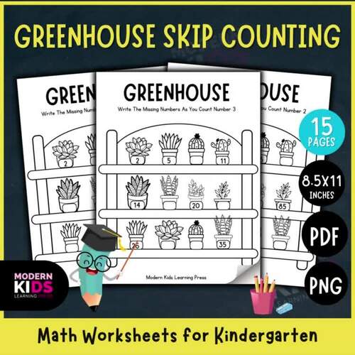 Greenhouse Skip Counting by 2, 3, 5 - Missing Plants Counting | TPT