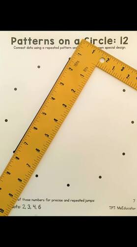 Patterns on a Circle - Geometric Activity by MsEducator | TPT