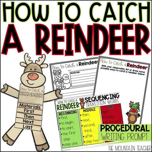 How To Catch a Reindeer Craft and Writing Prompt with Templates | TPT
