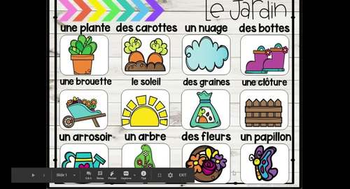 French Digital Garden Vocabulary I Le Vocabulaire du Jardin | TPT