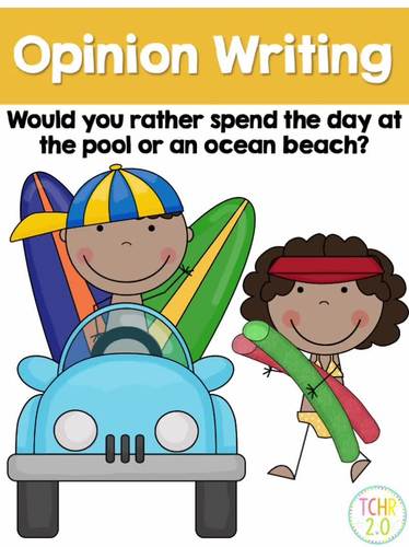Summer Opinion Writing Pool or Beach Day by TCHR2.0 | TPT