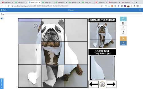 Digital Puzzle Pieces - Moveable Clipart - Ghost Puppy - Halloween
