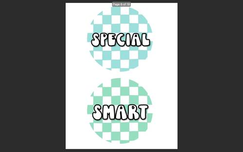 Y2K Checkered Chick Decor | Motivation Station | Affirmation Station