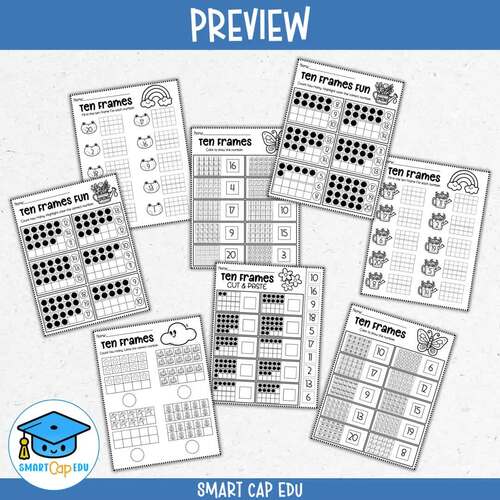 Spring Ten Frame 1–20 Activities for Counting & Number Recognition | 1 ...
