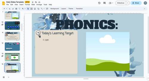 Daily Google Slides EDITABLE Template by Tay Teaches Two | TPT