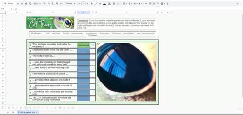 Cell Theory Self Checking Worksheet with 4 versions by JayZee | TPT