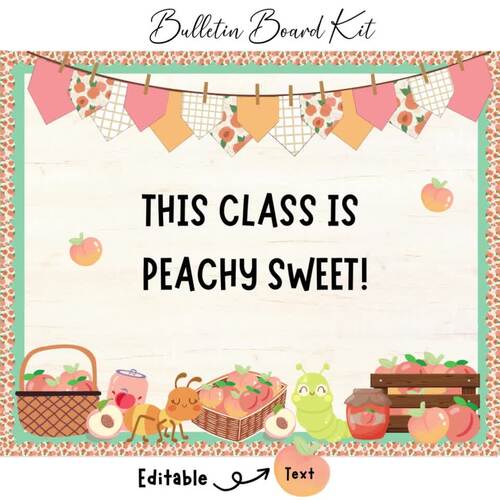 Peachy Sweet Summer Bulletin Board Kit June and July Bulletin Board Kit