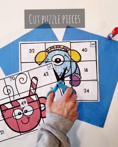 Multiplication Fact Fluency Puzzles Activity | Winter Mystery Pictures ...