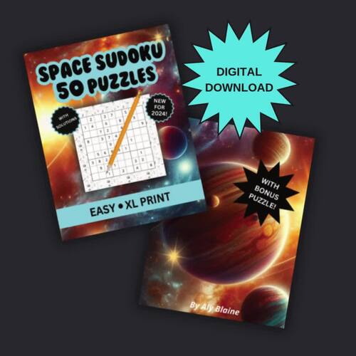 Space Sudoku: 50 Easy Puzzles for Every Earthling | Space Designs on Pages