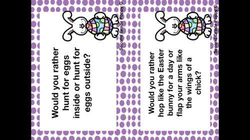 Would You Rather ..?? Easter Edition- Distance Learning by Second Grade ...