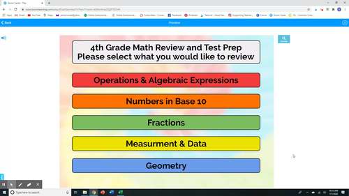 4th Grade Math Review and Test Prep Boom Cards | Self Correcting