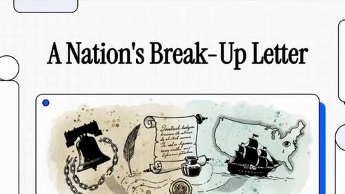 Declaration of Independence Break Up Letter | Writing Project, Video ...